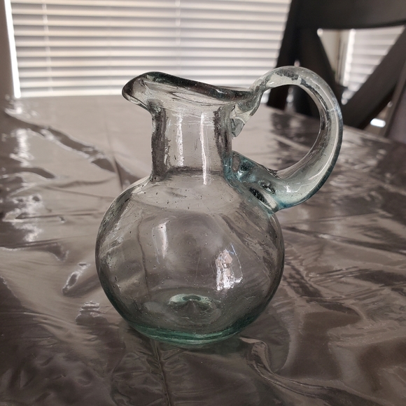 Handmade | Accents | Vintage Hand Blown Glass Pitcher Bottle 35 | Poshmark